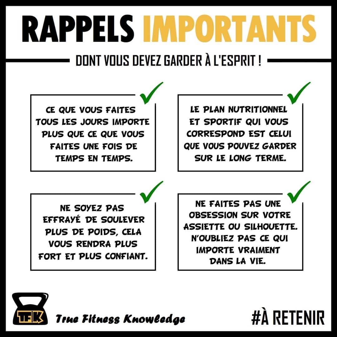 4 rappels importants dont vous devez gardez à l'esprit - True Fitness ...